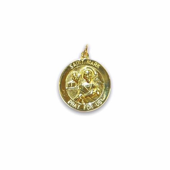 Saint Mark Medal in 14K Gold | Etsy