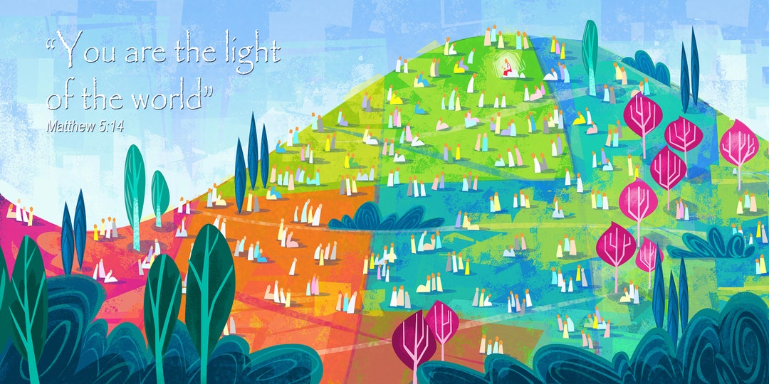 SERMON on the MOUNT Banner, Christian Banners, Church Banners, Matthew ...