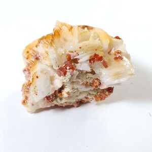 Rare Red Vanadinite on White Barite, Mibladen Morocco Mineral Specimen ...
