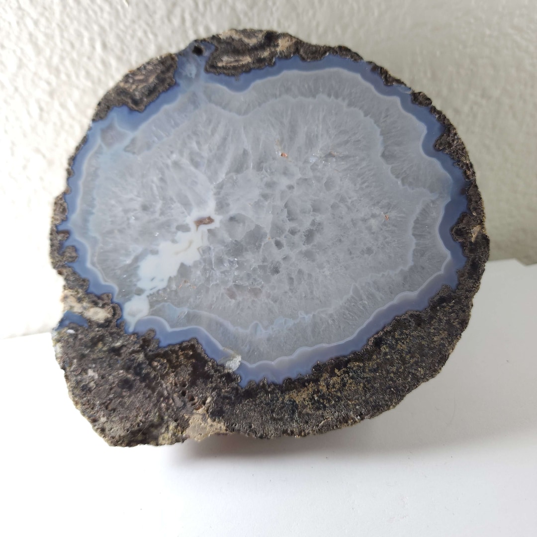 Large Las Choyas Mexican Coconut Geode Polished Cut Rock Half - Etsy