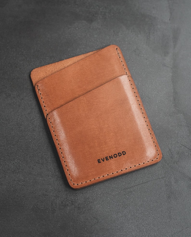 Leather Vertical Slim Wallet - Etsy