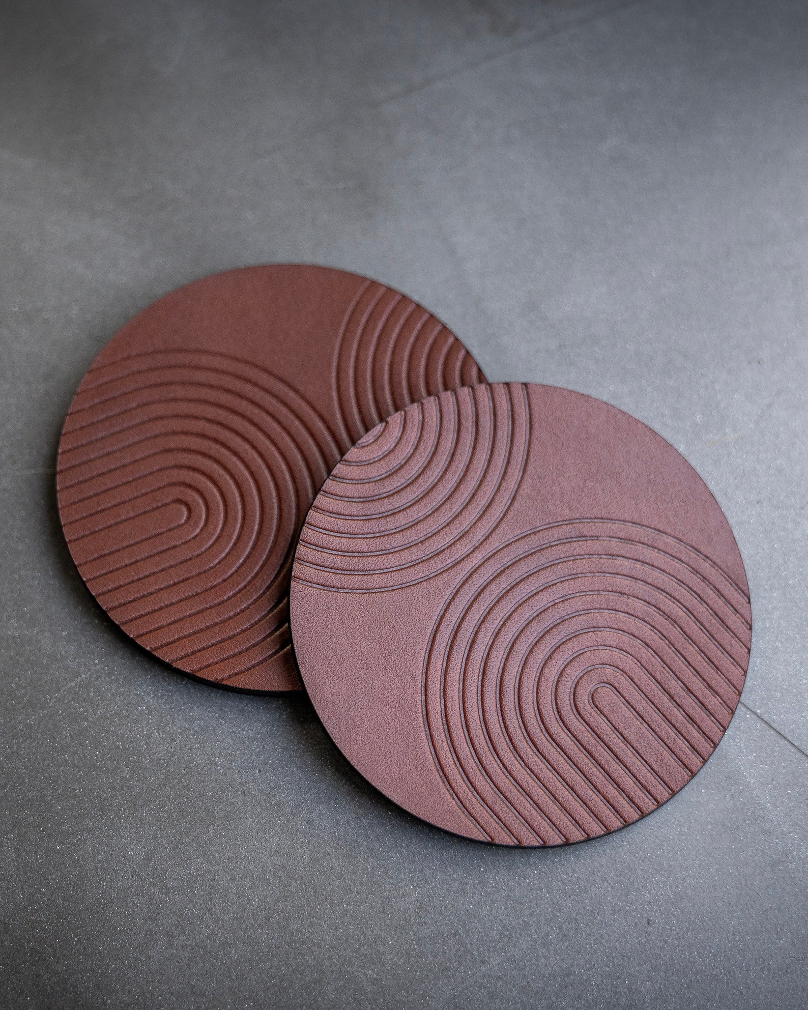 Leather Coasters Arch Pattern 4 Pack - Etsy