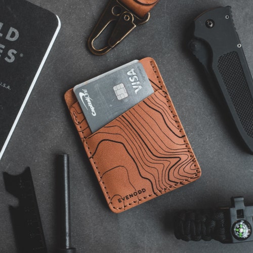 Slim Leather Card Holder Leather Card Wallet Minimalist - Etsy