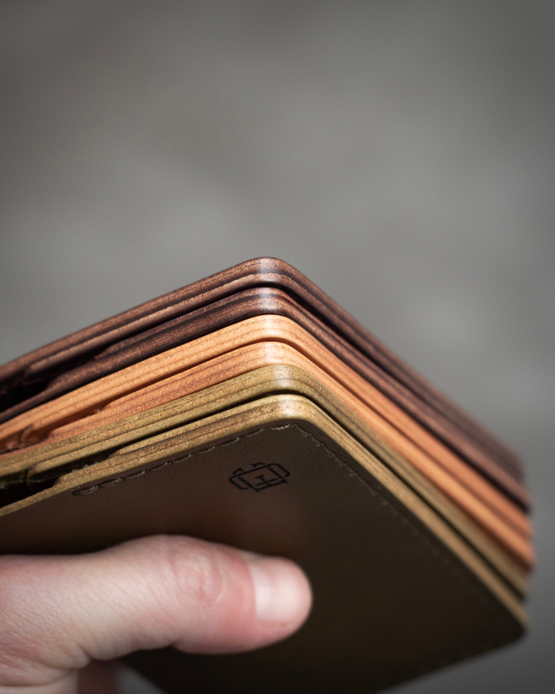 Bi-fold Card Wallet in Olive Green Leather - Etsy