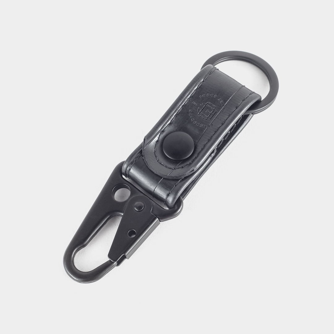 Matte Black Keychain Made From Recycled Bike Inner Tubes - Etsy