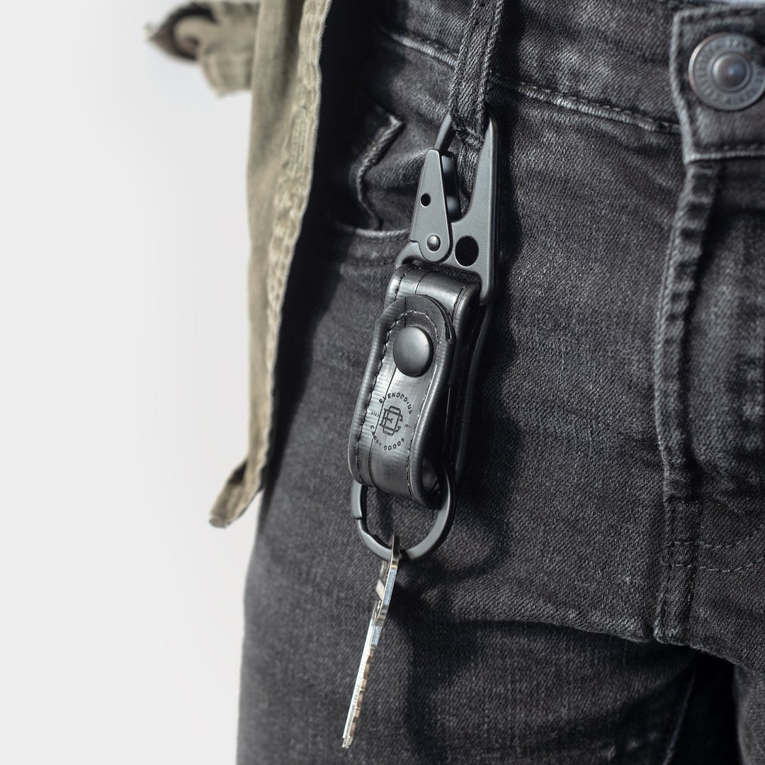 Matte Black Keychain Made From Recycled Bike Inner Tubes - Etsy