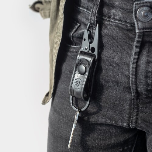 Matte Black Keychain Made From Recycled Bike Inner Tubes - Etsy