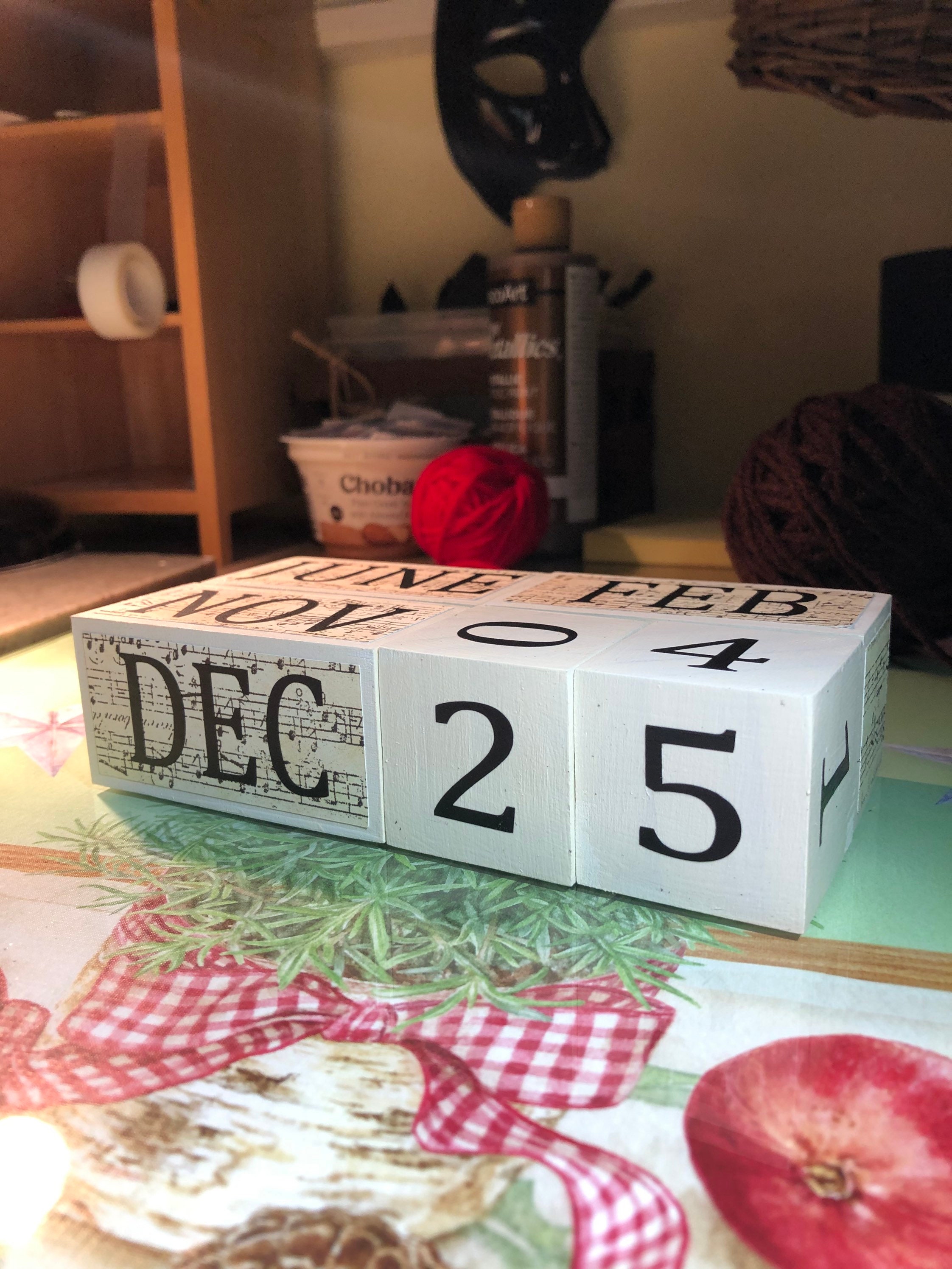 SHEET MUSIC Calendar / One of Kind Gift / Perpetual Wooden | Etsy