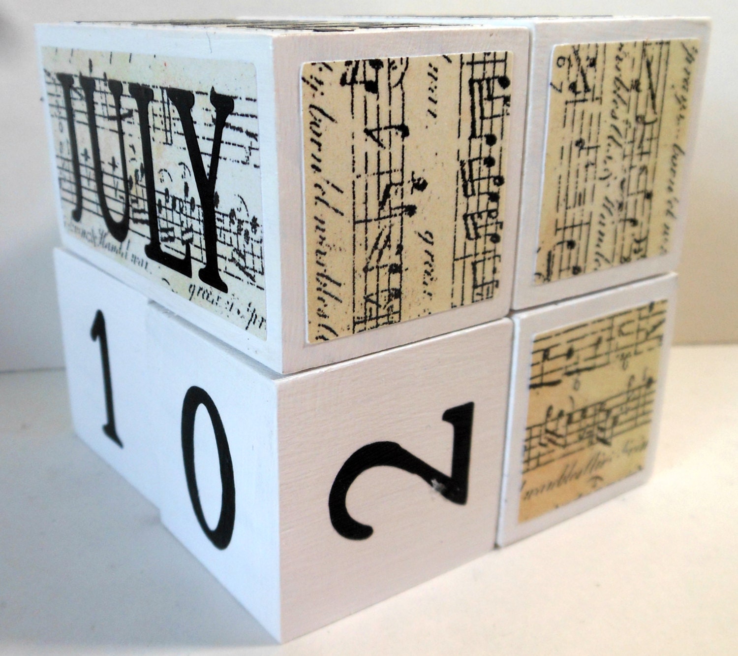 SHEET MUSIC Calendar / One of Kind Gift / Perpetual Wooden | Etsy