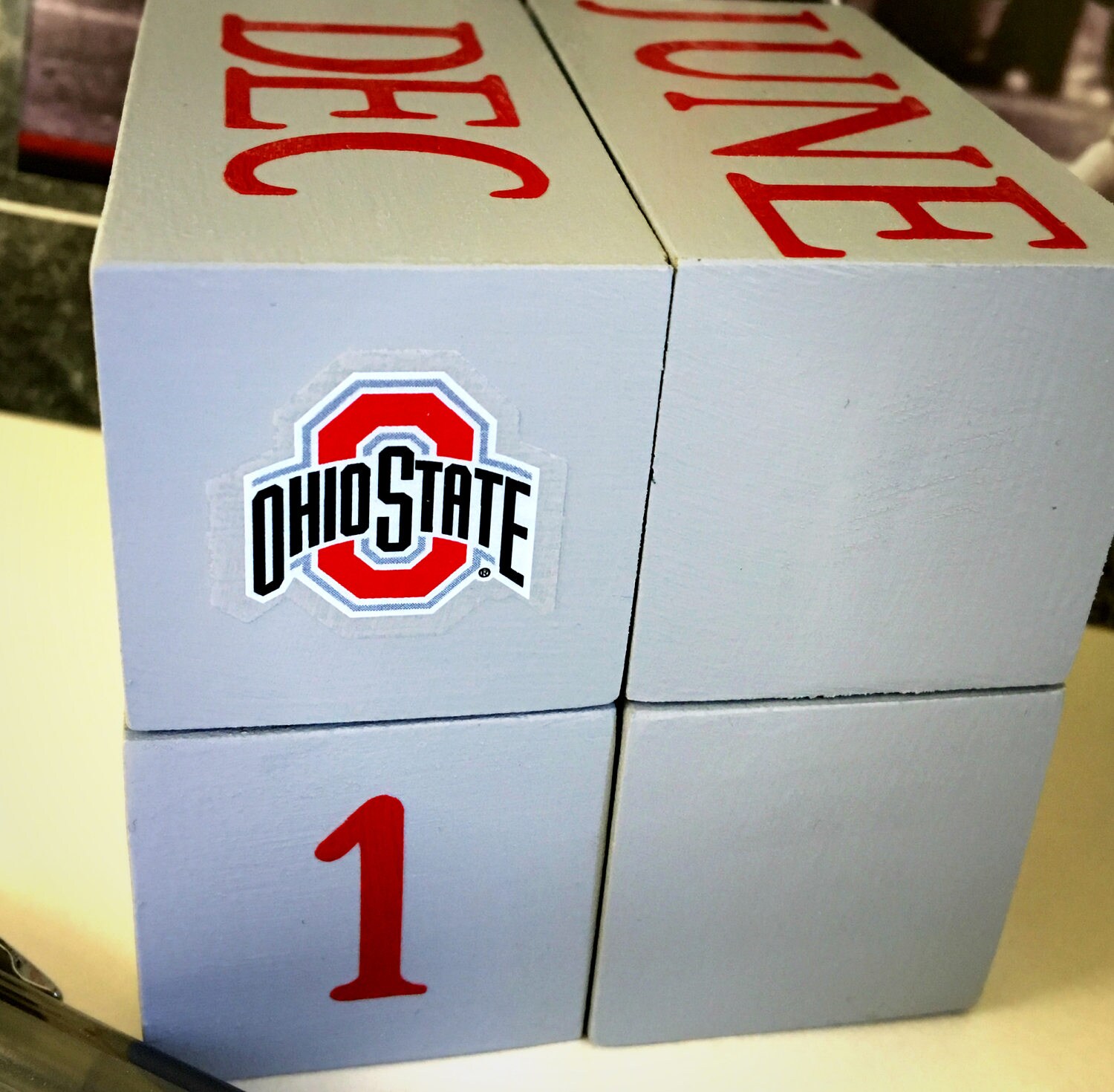 OSU Perpetual Wooden Calendar / Go Bucks / Ohio State Buckeyes / Small ...