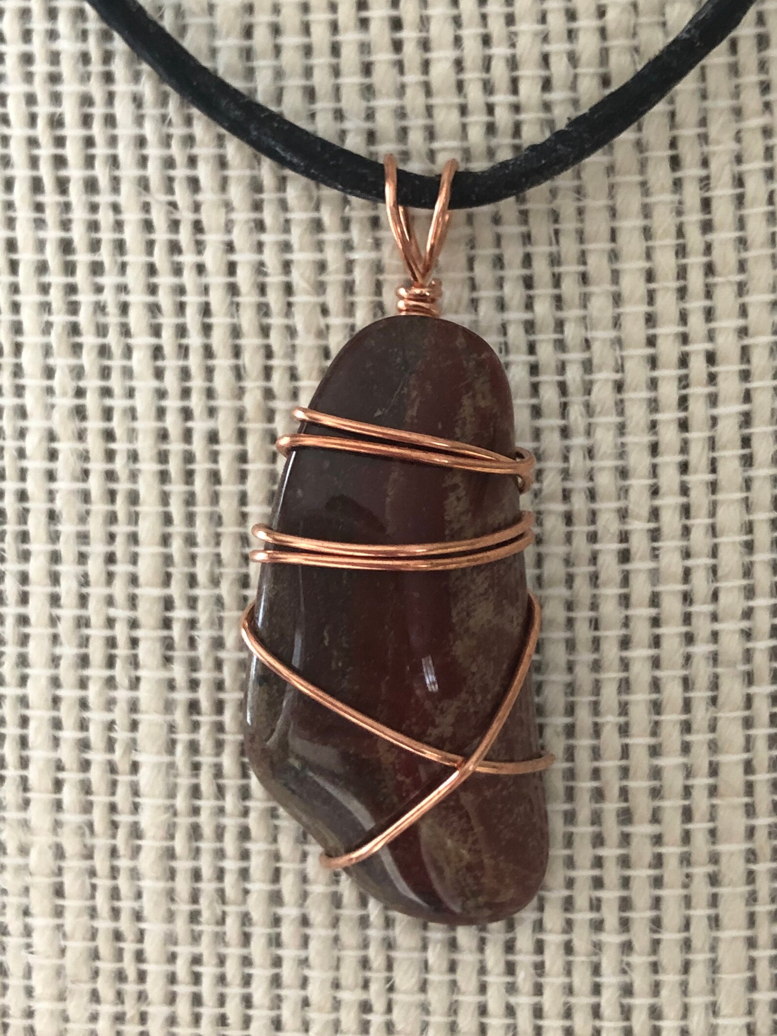 Jasper rainbow Copper Wire Wrapped Stone Pendant. Chakra | Etsy
