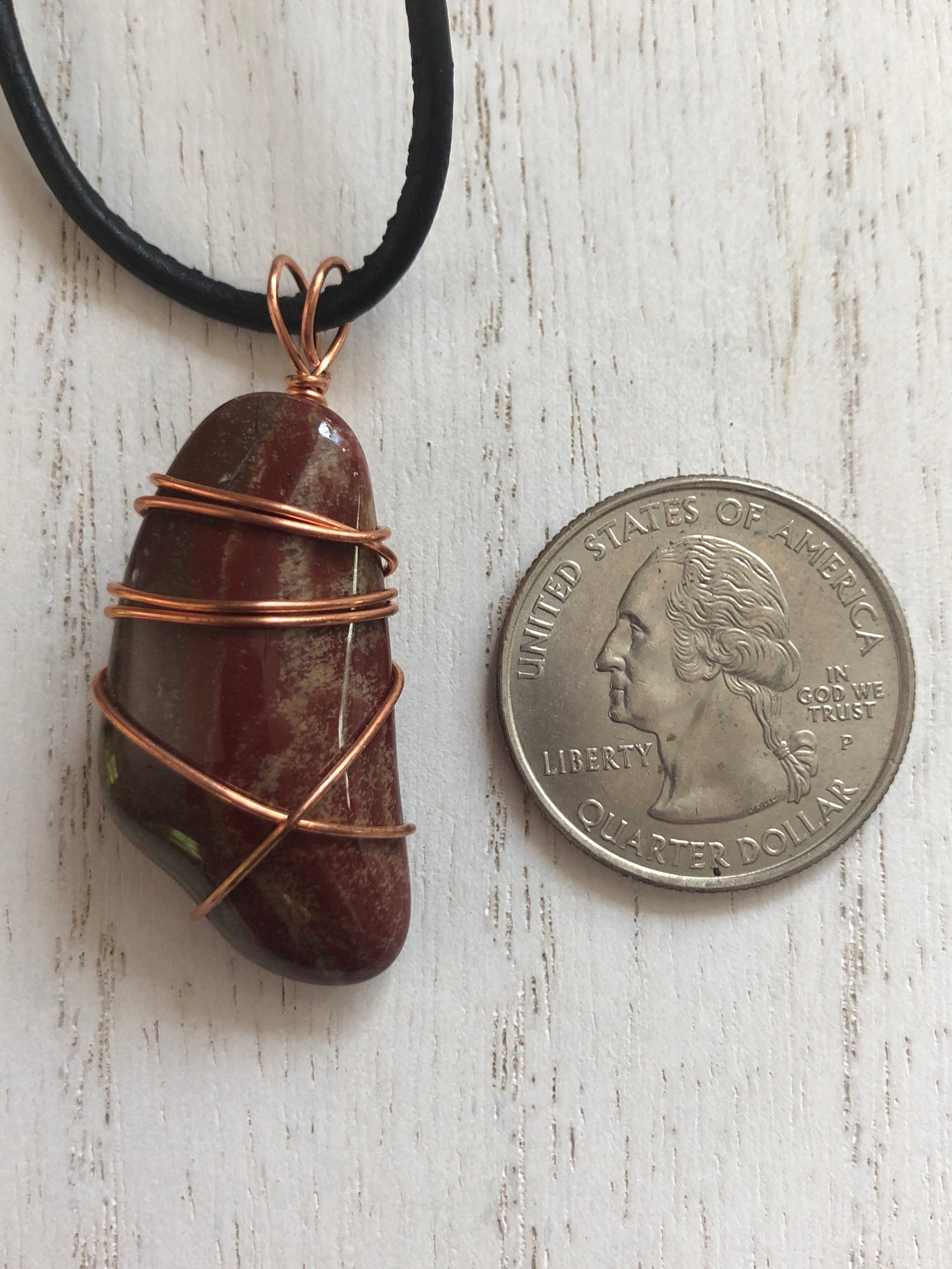 Jasper rainbow Copper Wire Wrapped Stone Pendant. Chakra Stone Necklace ...