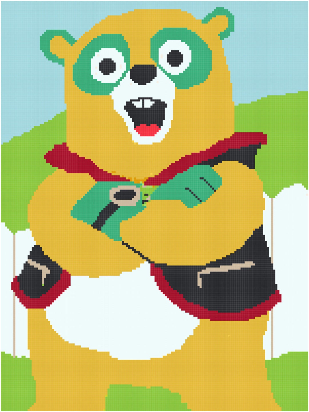 Secret Agent Bear Full Size Blanket Pattern - Etsy