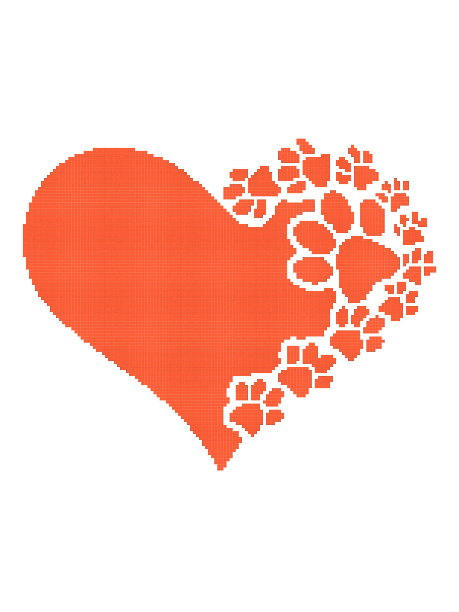 Heart / Paws Graph Blanket Pattern - Etsy