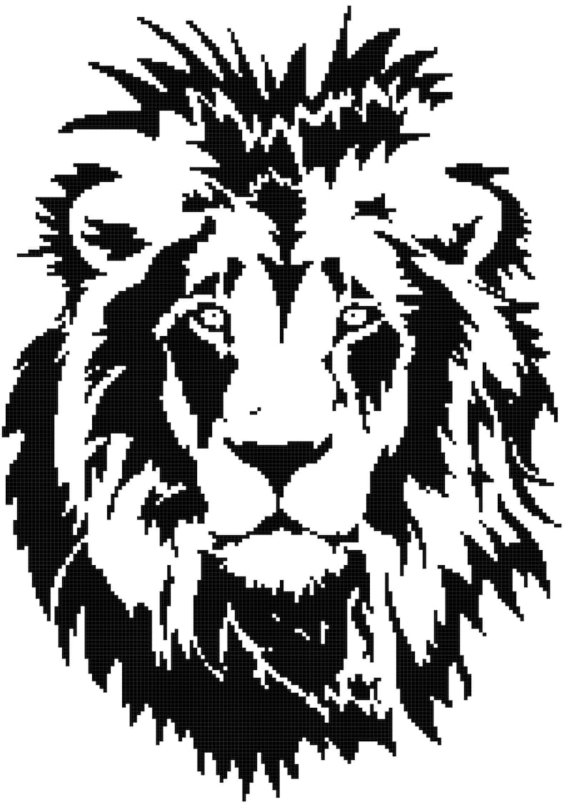 Lion Graph Blanket Pattern - Etsy Canada