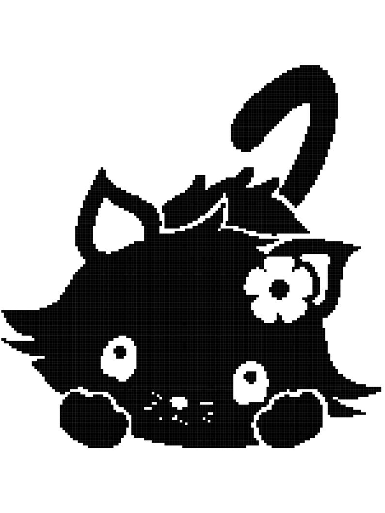 Cute Kitten Graph Blanket Pattern - Etsy