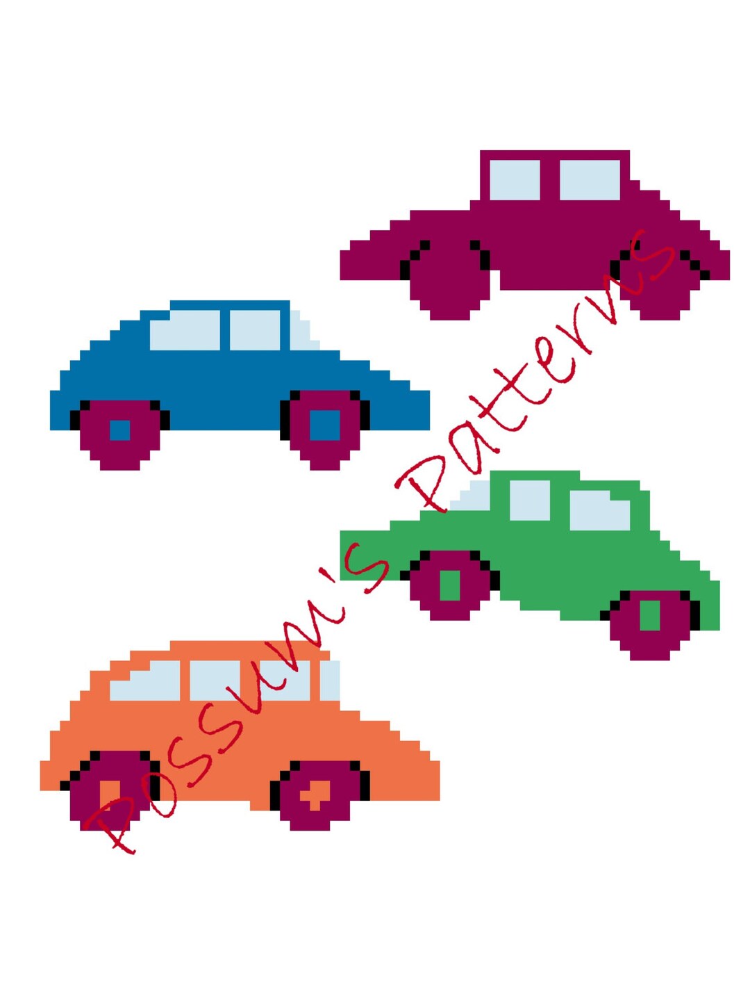 Cars Baby Blanket Graph Pattern. - Etsy