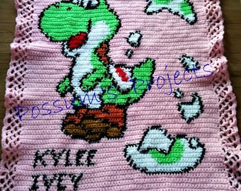 Crochet Yoshi Blanket Pattern - Etsy