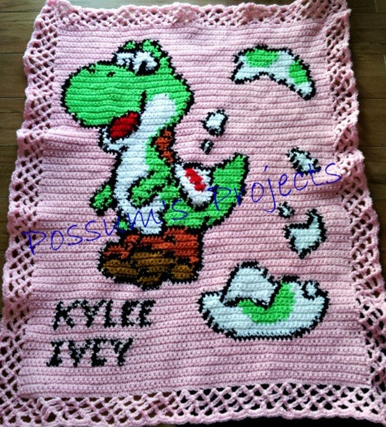 Yoshi Inspired Baby Blanket Pattern - Etsy