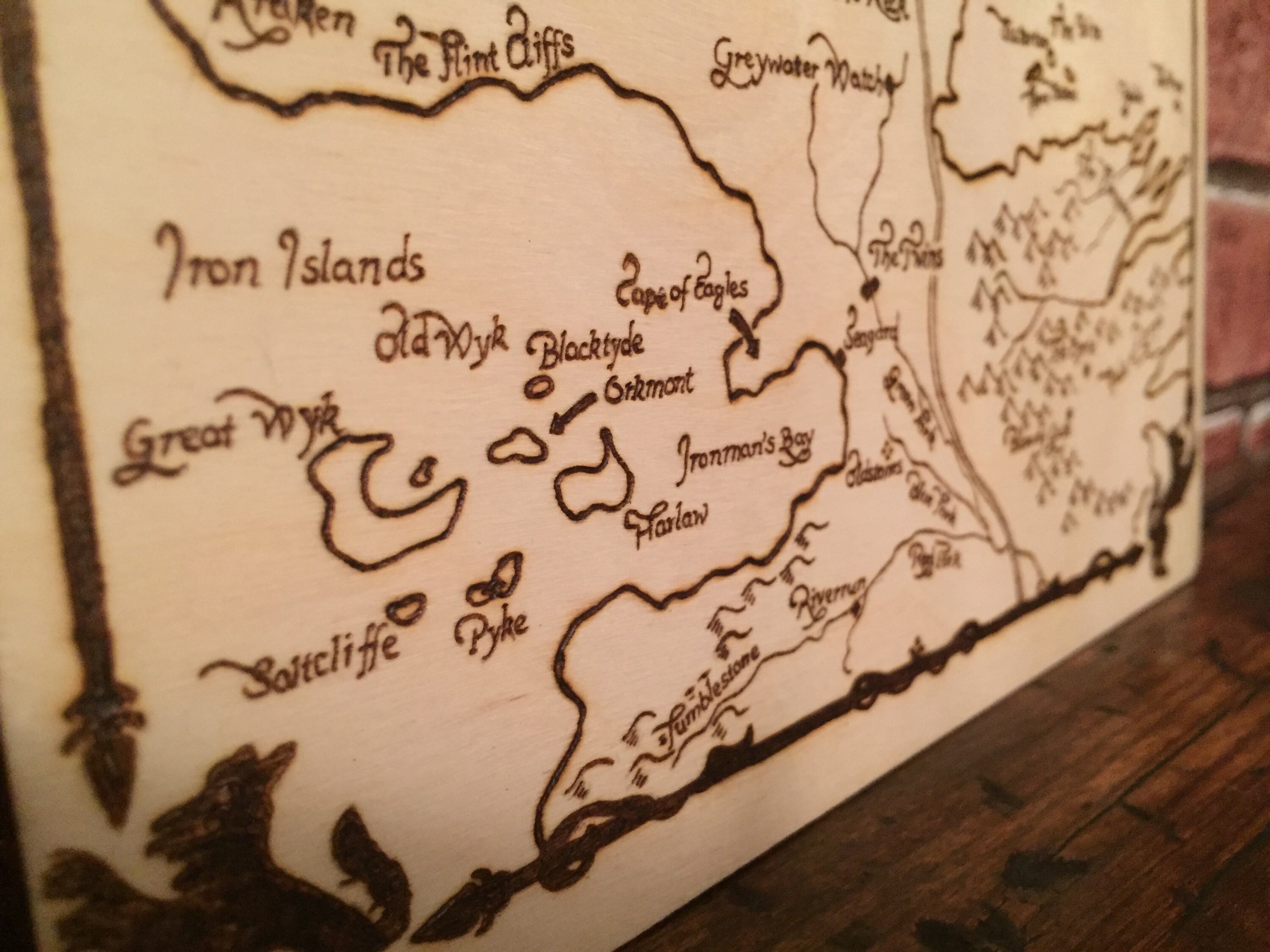 A Game of Thrones Map of the North Winterfell Castle Black - Etsy Australia