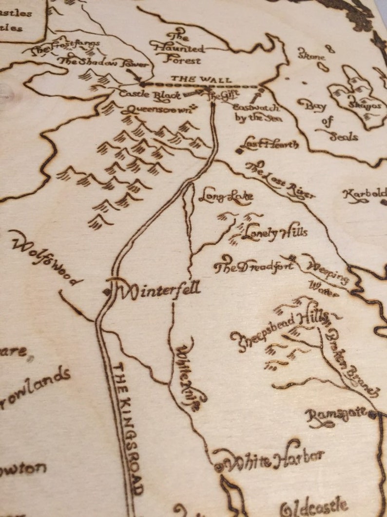 A Game of Thrones Map of the North Winterfell Castle Black - Etsy Ireland