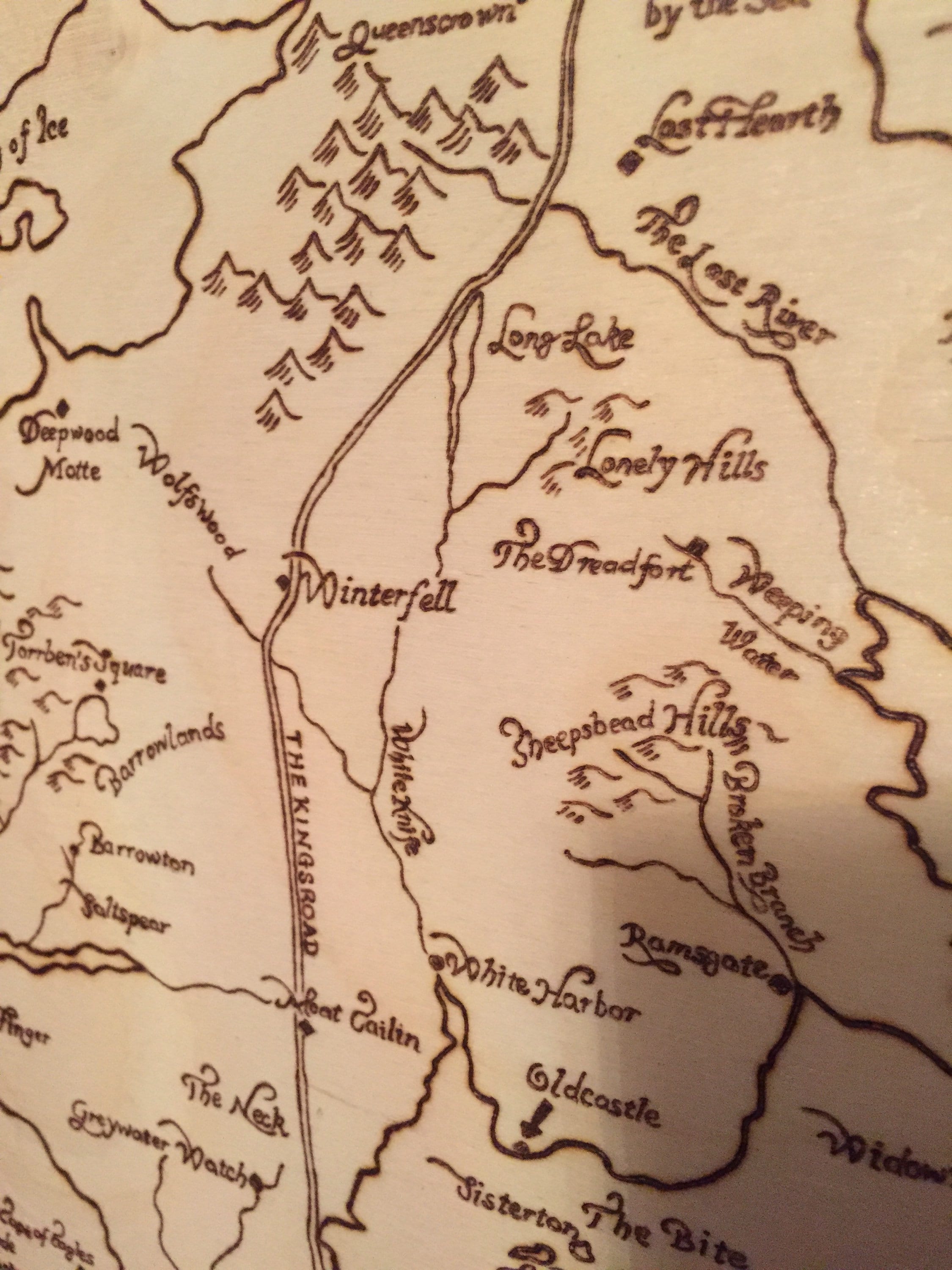 A Game of Thrones Map of the North Winterfell Castle Black - Etsy Australia