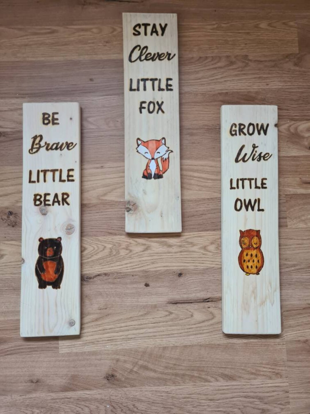Woodland Animal Themed Baby Nursery Wooden Rustic Signs Fox - Etsy
