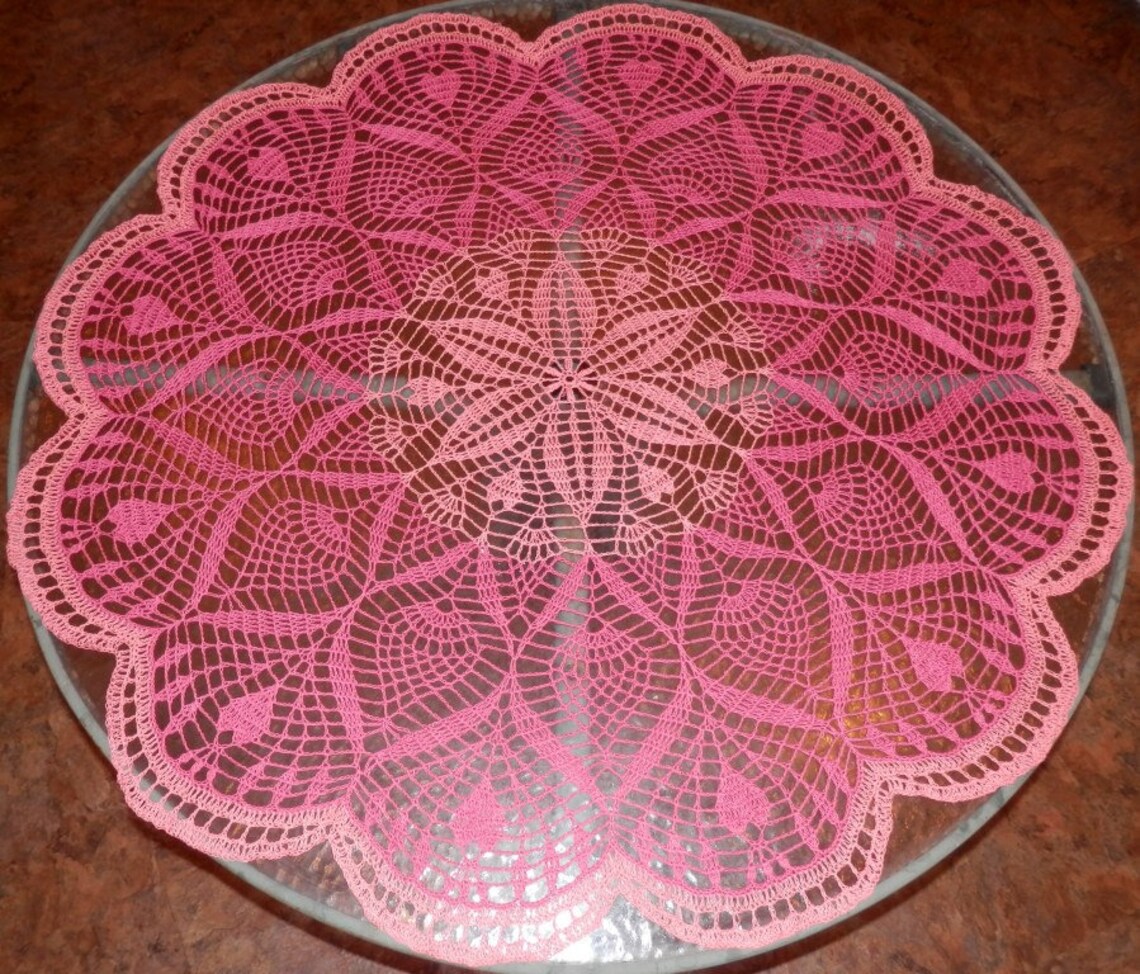 Amazing Real Handmade Doily little Hearts Round - Etsy