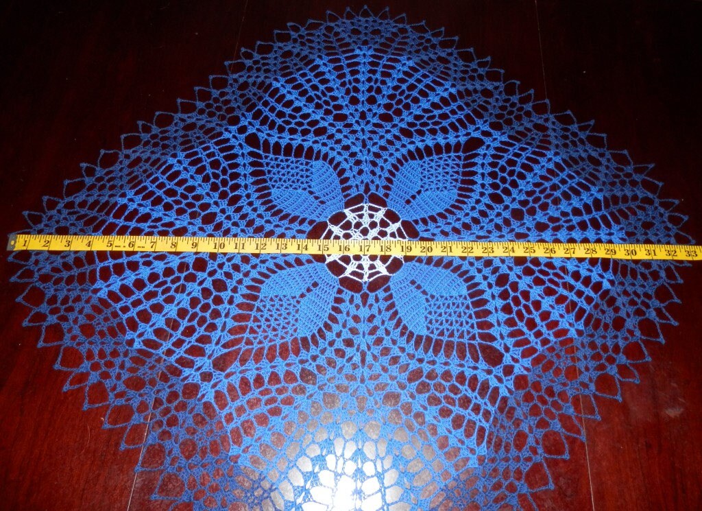 Stunning Real Handmade Crochet Doily tulips Blue - Etsy