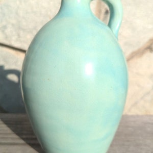 Iced Teal Oil or Vinegar Pottery Jug With Cork, by Hatfield Pottery in ...