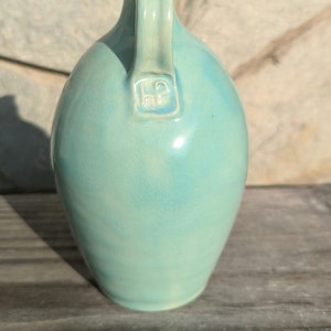 Iced Teal Oil or Vinegar Pottery Jug With Cork, by Hatfield Pottery in ...