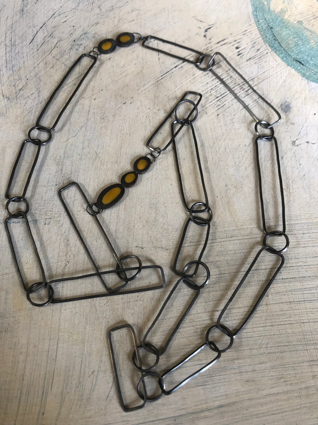 Sun-drop Chain - Oxidized Sterling Silver Chain With Big Links and ...