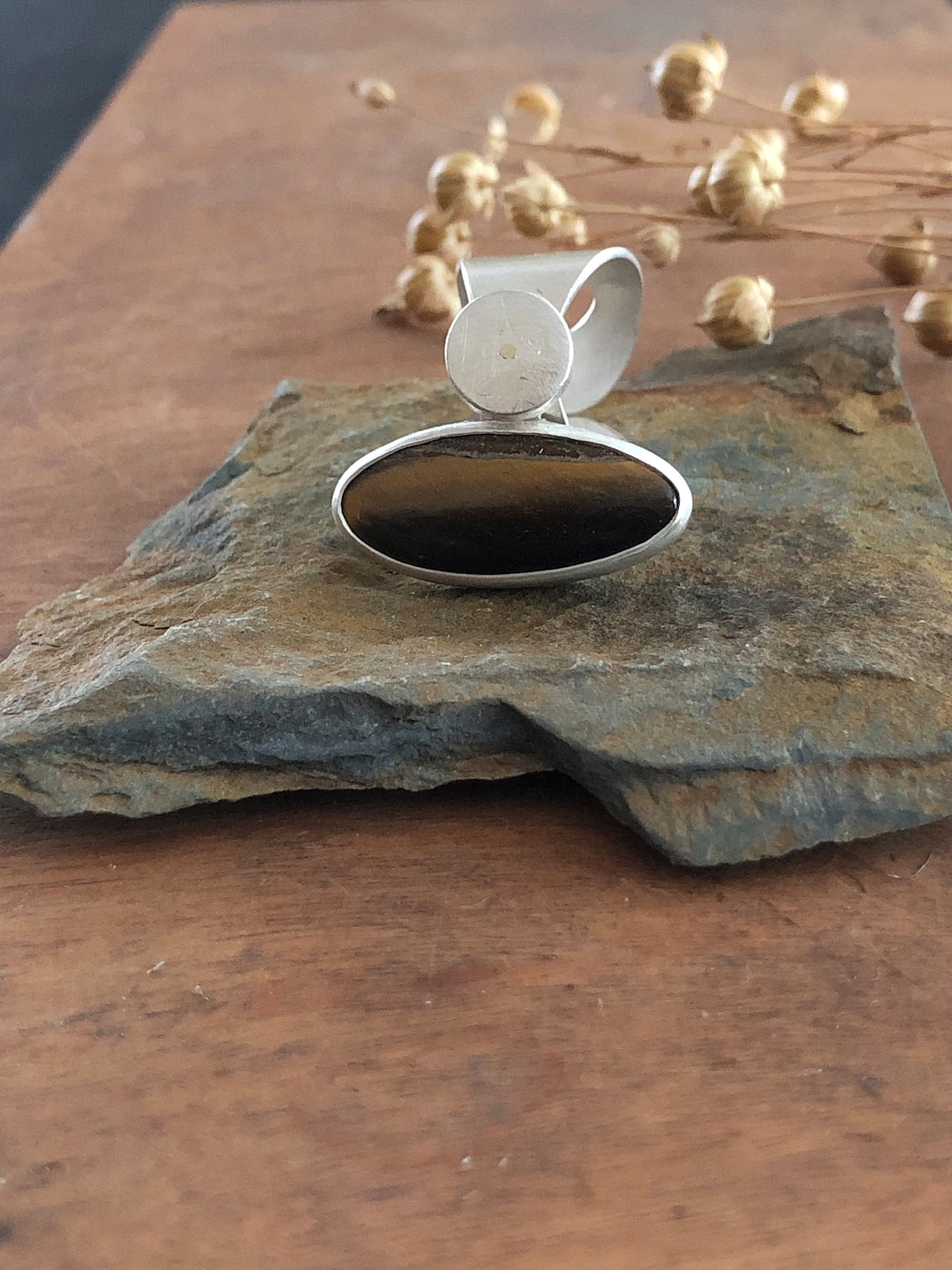 Fidget Ring, Spinner Ring, Tiger’s Eye Ring - Etsy