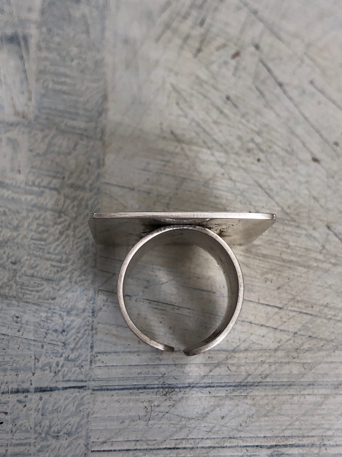 Adjustable Sterling Silver ring with midcentury inspired | Etsy