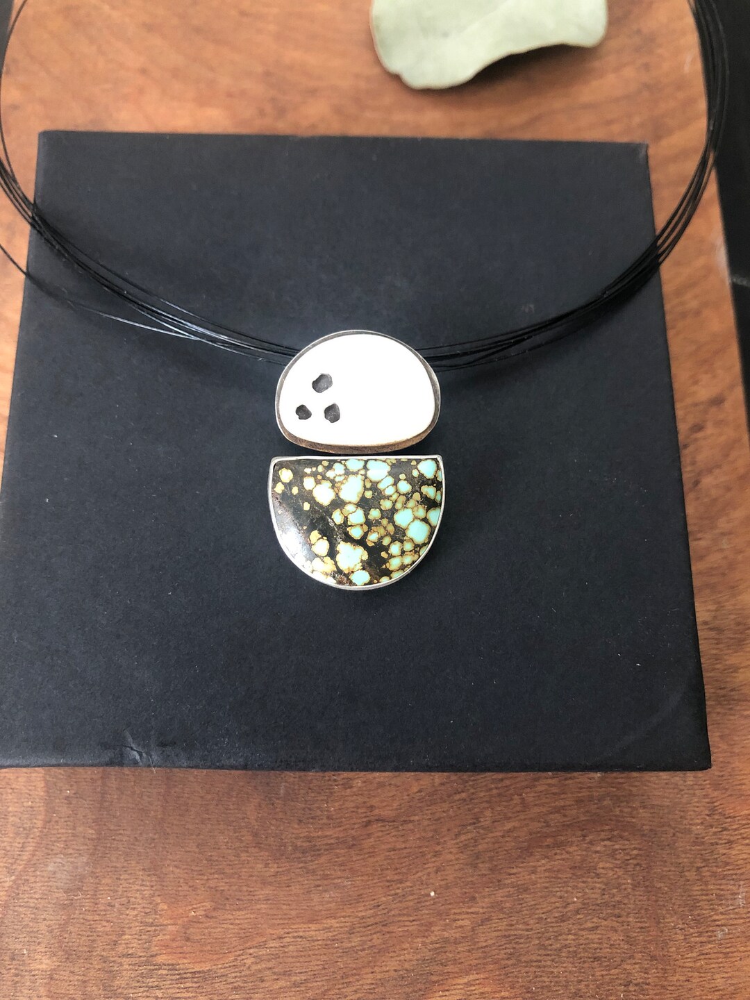 Turquoise Pendant, Orange Royal Milky Way Turquoise Necklace - Etsy