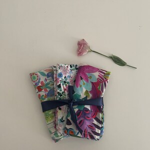 Liberty Fabric Handkerchief Set X 3 Bright Jungle Tropical - Etsy