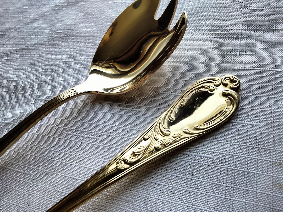SBS Bestecke Solingen Gold Electroplated Salad Serving Set - Etsy