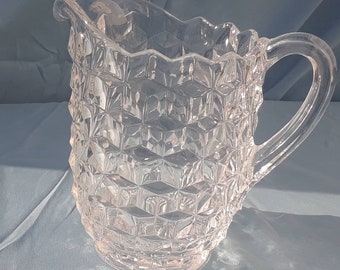 Fostoria AMERICAN Glass Sani-cut Syrup Pitcher W/ Butterscotch - Etsy