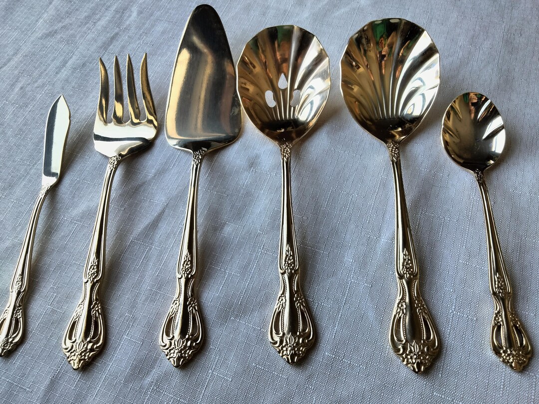 6-piece Farberware Regal Gold Plated Serving Utensils - Etsy