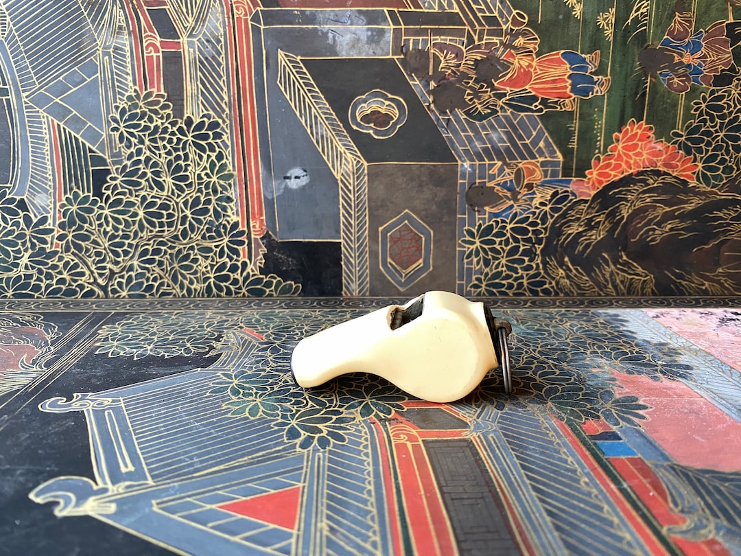 Vintage Whistle Sports Prop Antique Cream Off-white White Beige Butter ...