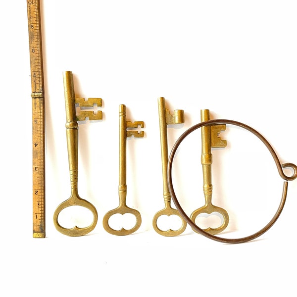 Brass Castle Keys - Etsy