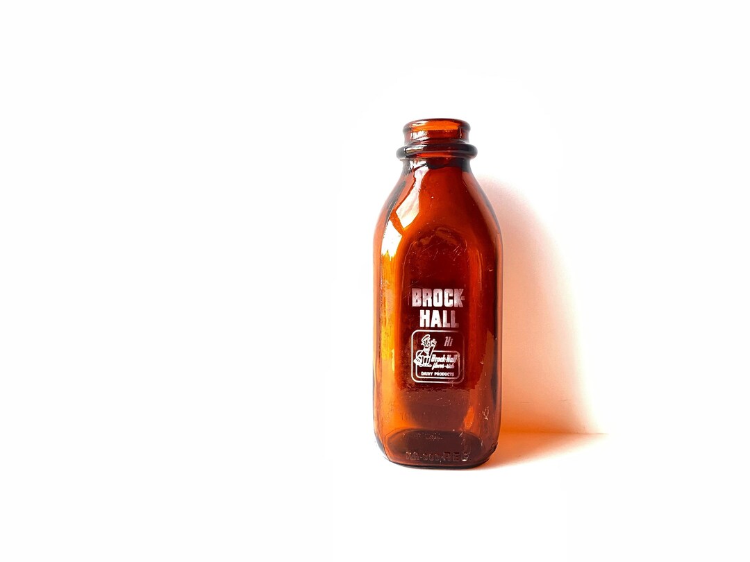 Brock-hall Milk Bottle March 2020 Brown One Quart CT Lyme Connecticut ...