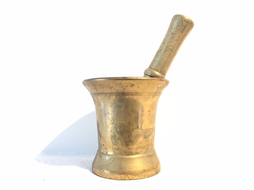 19th Century Mortar & Pestle Mortar and Pestle Brass Steampunk Wizard ...