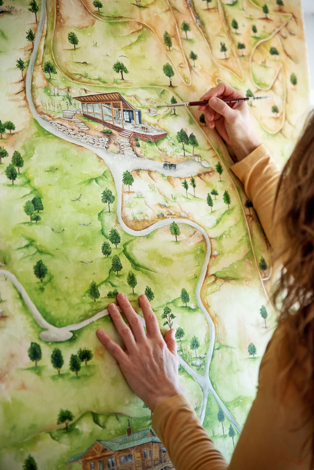 Heirloom Estate Property Map- Legacy Property Painting - Etsy