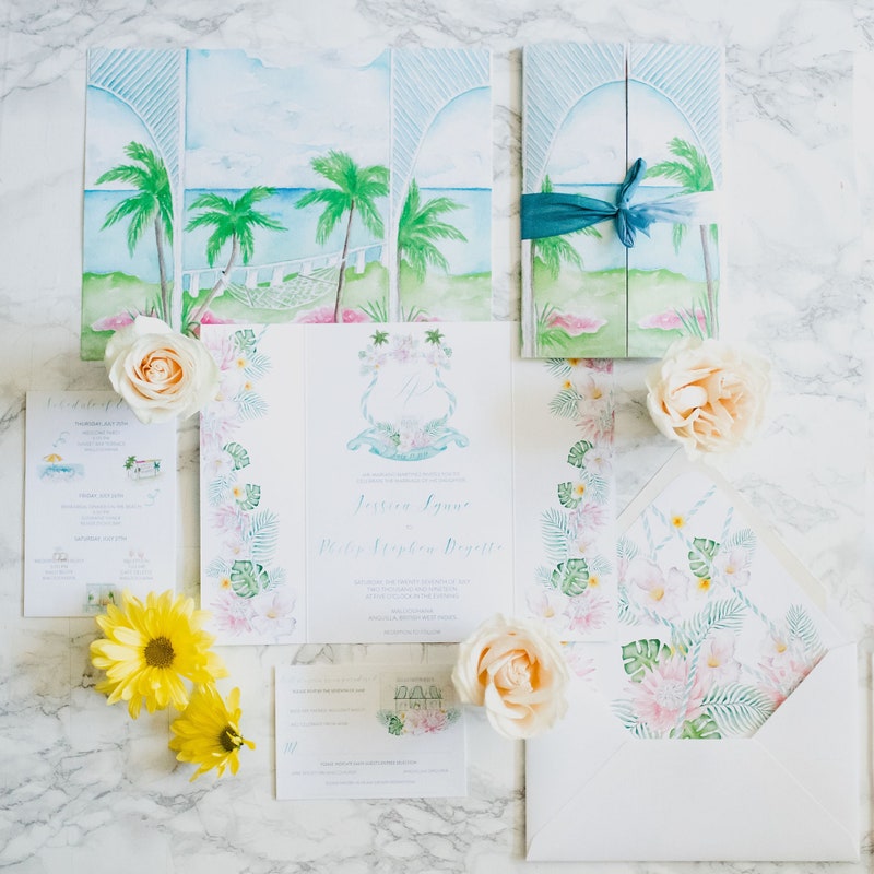 Custom Watercolor Wedding Invitation - Etsy