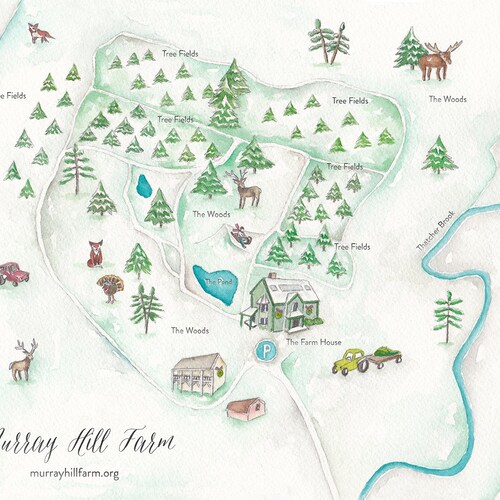 Custom Property Map Custom Venue Map Christmas Tree Farm - Etsy