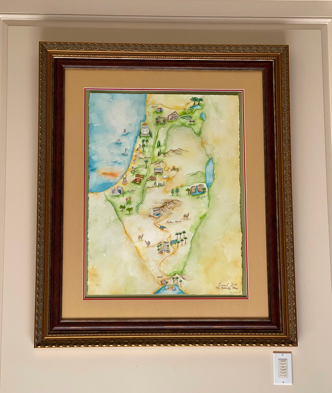 Custom Watercolor Map Painting Custom Family Map Painting Custom ...