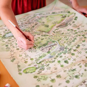 Custom Watercolor Property Map Painting: Ranch, Farm, and Hunting Land ...