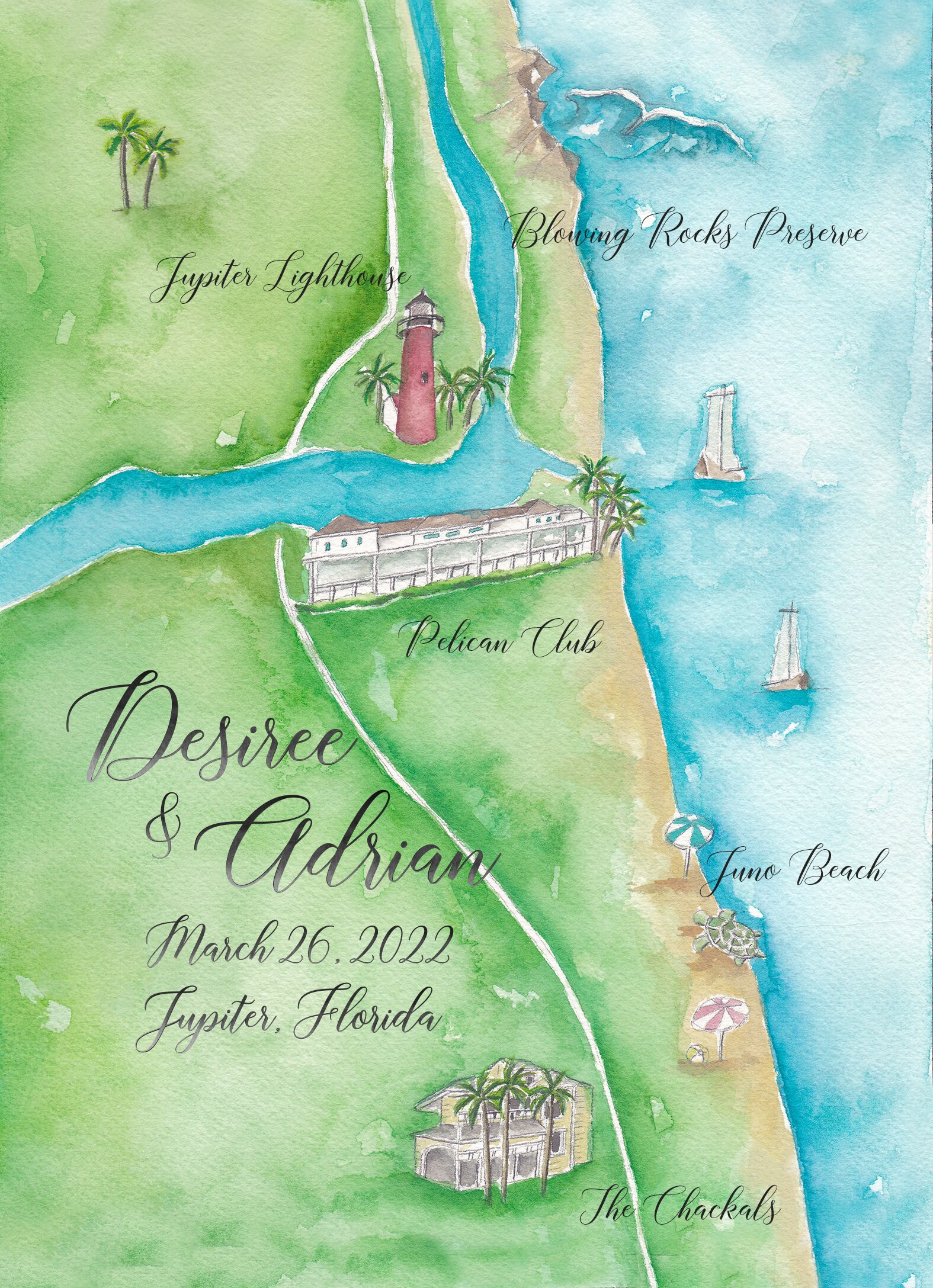 Mapa de boda personalizado Mapa de boda en acuarela - Etsy México