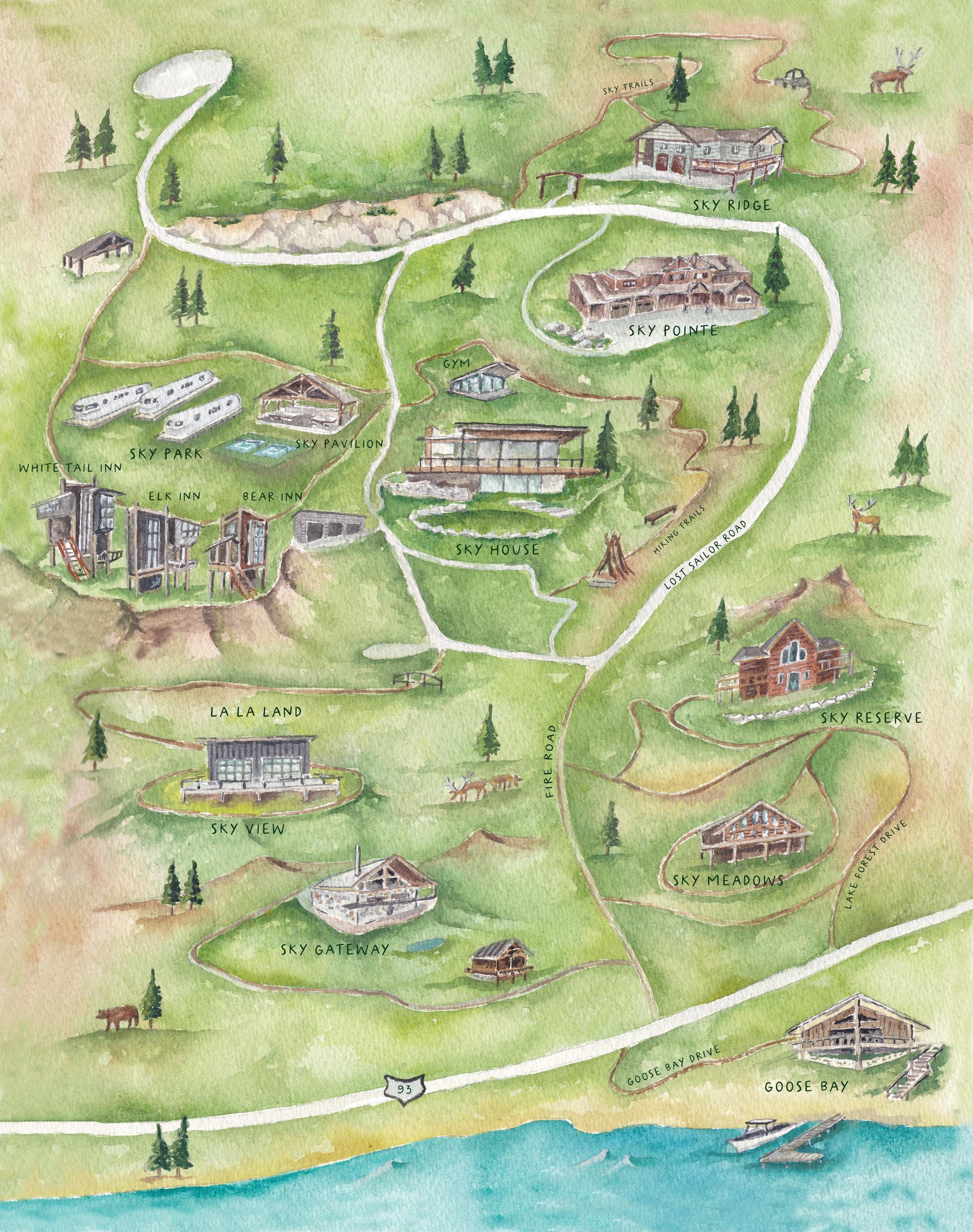 Property Map Artwork- Map for Venue, Ranch, Resort, Vineyard - Etsy